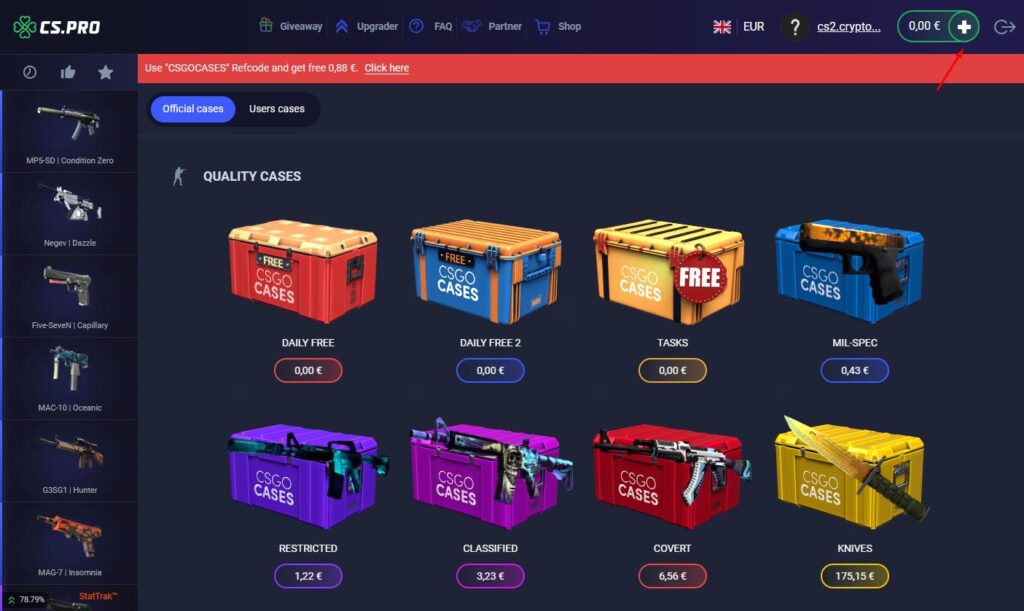 CSGOCases Promo Code in 2025: Use "gamblecsgo"