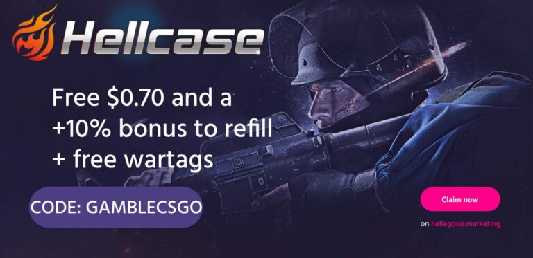 Hellcase Promo Codes 2025: "gamblecsgo" For Free $0.7 +10% Bonus