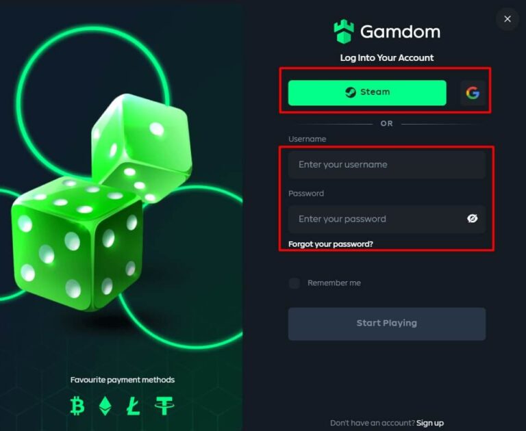 Gamdom promo code: Use "TOP100LIST" - Get 60% Cashback