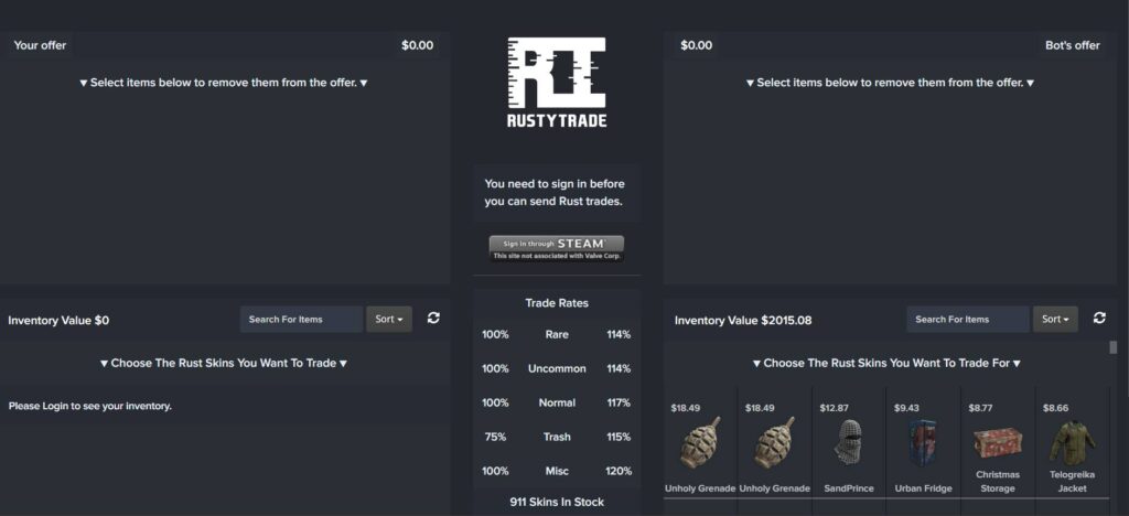 Top 10 Rust Trading Sites in January 2024 | Buying/Selling Stores
