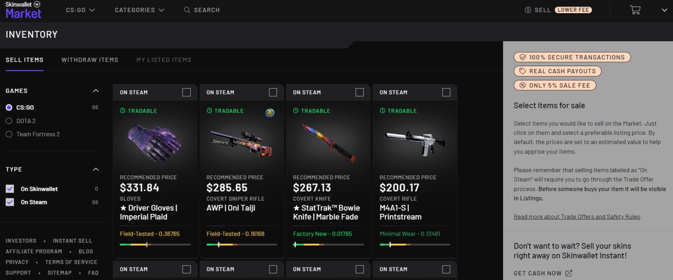 13 Mejores Sitios para Vender Skins de CS2 (CS:GO) en 2025 ...