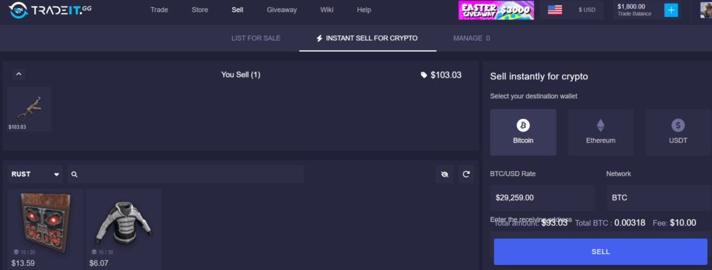 Top 11 Sites to Sell RUST Skins in January 2024 | Get Real Money