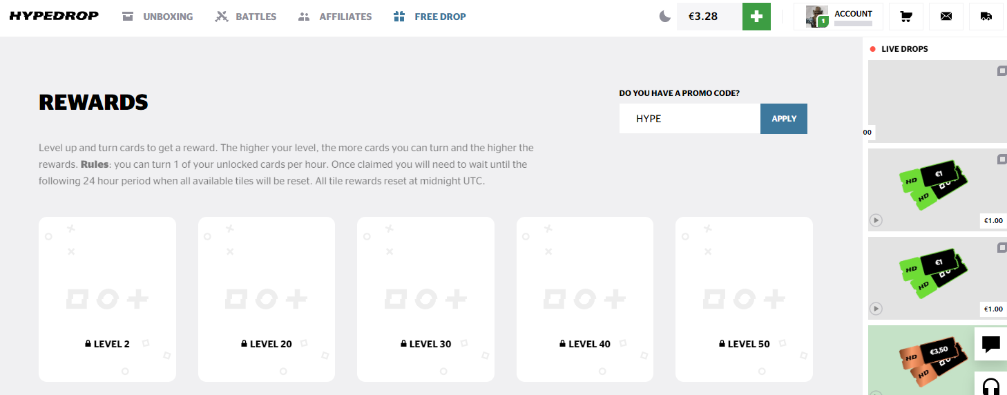 HypeDrop Promosyon Kodu 2025: 3 Kutu + %5 Bonus için "HELLA" kullanın