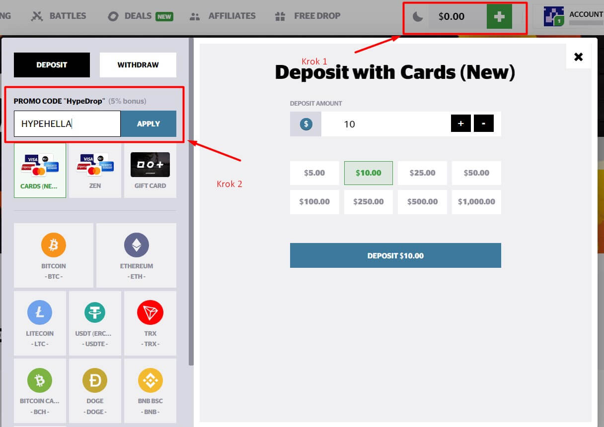 HypeDrop Promo kód 2024: Použijte "HELLA" pro 3 krabice + 5% bonus