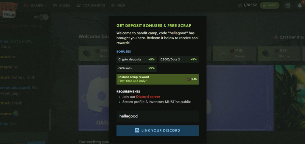 Bandit.Camp Promo-Codes 2025 + Oktober Bewertung - HG Marketing