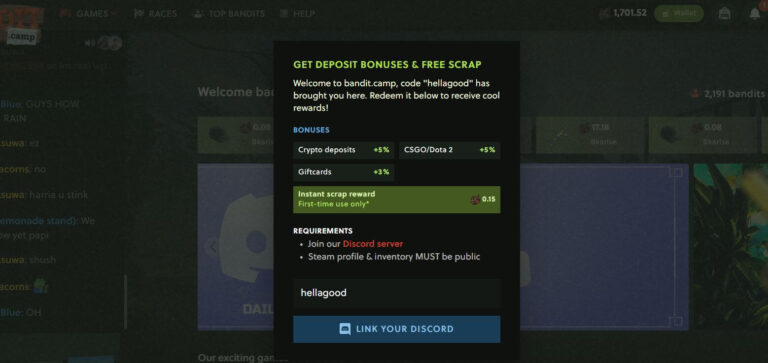 Bandit.Camp Promo Code 2025: Use "hellagood" & Get $0.15