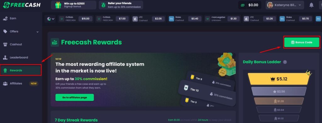 FreeCash Bonus Code 2025: "hellagood" - Get free case